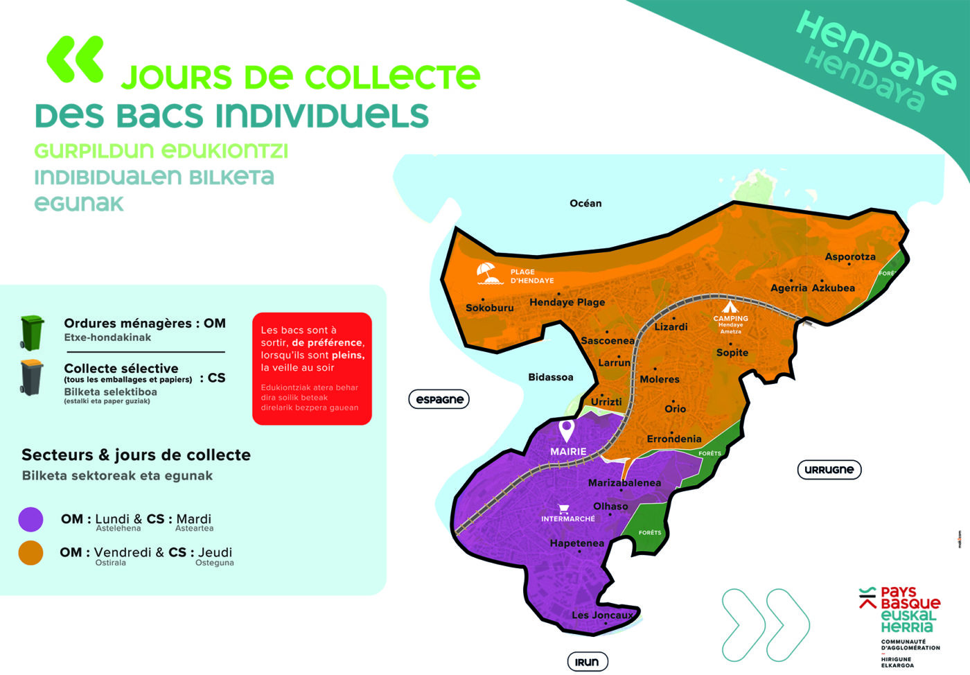Réforme de la collecte des déchets : les infos pratiques - Hendaye